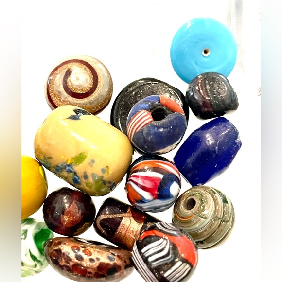 Jewelry | Lot Of Handmade Large Glass Beads | Poshmark